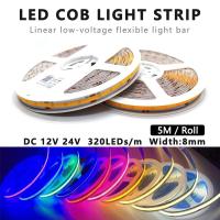 China Dimmable LED COB Strip Light High Density Flexible Single Color for sale