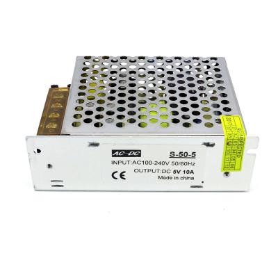 China Switching Power Supply Light Transformer AC 240V to Dc 5V 10A 50W Voltage Switching Power Supply for sale