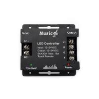 China Wireless RF Remote LED Controller , RGB LED Music Controller 18A For 5050 Light Strip for sale