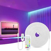 China Bluetooth APP Control RGB LED Neon Strip Light 10ft With 16 Million DIY Colors Dimmer for sale