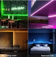 China Bluetooth APP Control RGB LED Neon Strip Light 10ft With 16 Million DIY Colors Dimmer for sale