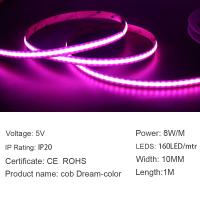 China IP20 Multicolor LED COB Strip Light Flexible Soft 160LEDs/M For Home Decoration for sale