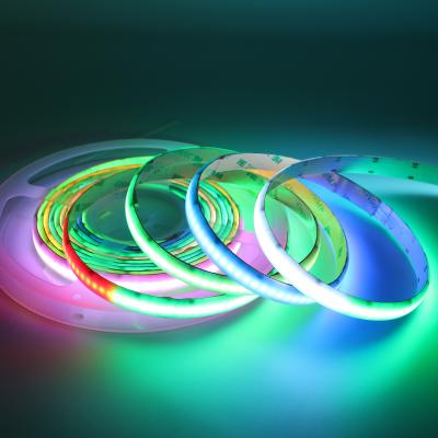 China 24V 720leds / Meter LED COB Strip Light Dream Color Soft With Remote Control for sale