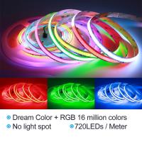 China 24V 720leds / Meter LED COB Strip Light Dream Color Soft With Remote Control for sale