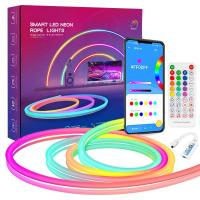 China Silicone Flexible LED Neon Strip Light For Bedroom Playroom Decoration for sale