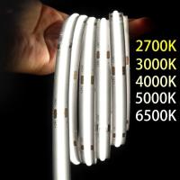 China 12V 24V LED COB Strip Light Single Colour Flexible 3000K 4000K 6500K for sale