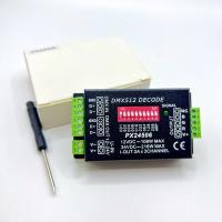 China DC 12V LED DMX Decoder , Px24506 Dmx512 Decoder For RGB Strip Lights for sale