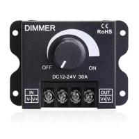 China DC12-24V Knob LED Controller Dimmer With Max Power 300W Brightness Adjustment Switch for sale