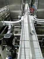 China Stainless Steel Slat Chain Conveyor for Bottles for sale