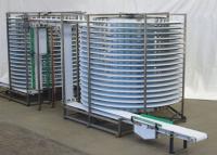 China Adjustable Infeed and Outfeed Food Grade Vertical Modular Conveyor for Cooling for sale