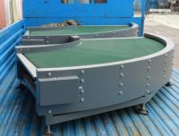 China Custom Carbon Steel/Stainless Steel Curved Belt Conveyor with Adjustable Height for sale