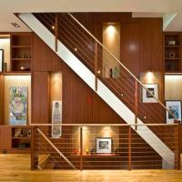 China Balcony Wood Staircase Railing , Wire Cable Railing For Staircase for sale