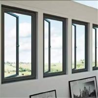 China Outward Opening Aluminium Casement Window Horizontal Customized Colors for sale