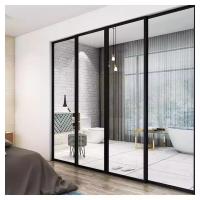 China Aluminum Sliding Glass Door Custom Size Thermal Break 6063-T5 Modern Apartment for sale