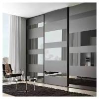China Custom Solid Wood Modern Wardrobe 18mm MDF Sliding Door Bedroom Closet for sale
