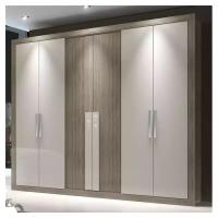 China MDF Plastic Bedroom Sliding Wardrobe Modern Metal Solid Wood for sale