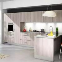 China Modern Lacquer Finish Marble Kitchen Cabinets Self Assemble for sale