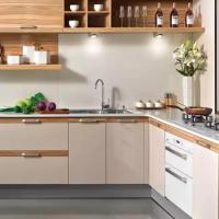 China Customized Kitchen Cabinet Set , Modern Lacquer Pantry Kitchen Cabinet for sale