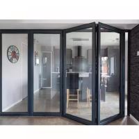 China Custom EPDM Waterproof Aluminum Folding Door Glass Bifold Patio Sliding 1.2mm-3.0mm for sale