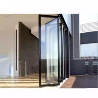 China Custom EPDM Waterproof Aluminum Folding Door Glass Bifold Patio Sliding 1.2mm-3.0mm for sale