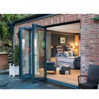 China Custom EPDM Waterproof Aluminum Folding Door Glass Bifold Patio Sliding 1.2mm-3.0mm for sale