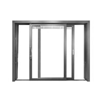 China Customized Modern Multi Panel Sliding Doors , Temper Glass Aluminum Frame Doors for sale