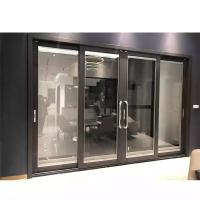 China Customized Modern Multi Panel Sliding Doors , Temper Glass Aluminum Frame Doors for sale