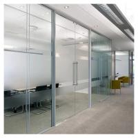 China Aluminum Alloy Frameless Swing Glass Door Tempered Commercial Double Glass Door 10-15mm for sale