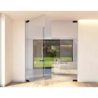 China Aluminum Alloy Frameless Swing Glass Door Tempered Commercial Double Glass Door 10-15mm for sale