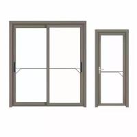 China Custom Aluminum Sliding Patio Door with Double Tempered Glass 60 Colors for sale