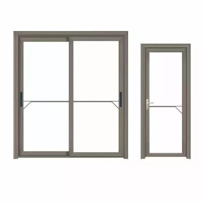 China Custom Aluminum Sliding Patio Door with Double Tempered Glass 60 Colors for sale