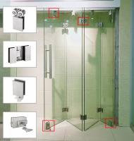 China Interior Frameless Folding Glass Door 2500-4000mm Sliding Bifold for Balcony Sun Room for sale