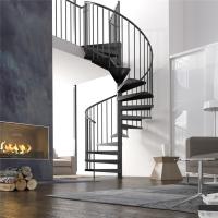China Custom Stainless Steel Central Column Spiral Stair 600-1800mm Width Indoor Outdoor for sale