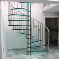China Custom Stainless Steel Central Column Spiral Stair 600-1800mm Width Indoor Outdoor for sale