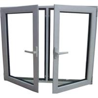China Double Glazed Commercial Aluminum Frame Windows Tempered Glass Swing for sale