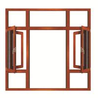 China Double Glazed Commercial Aluminum Frame Windows Tempered Glass Swing for sale