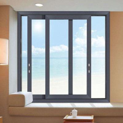 China Standard Aluminum Sliding Glass Window Double Layer Alloy 1200mm x 1500mm for sale