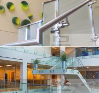 China Stainless Steel Frameless Glass Balustrade 304 316 Indoor Outdoor Railing for sale