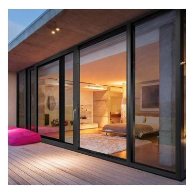 China Customized Color Design Aluminum Double Glass Sliding Door Frameless for sale