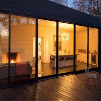 China Customized Color Design Aluminum Double Glass Sliding Door Frameless for sale