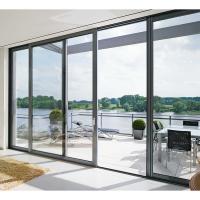 China Customized Color Design Aluminum Double Glass Sliding Door Frameless for sale