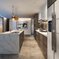 China CE Custom Luxury Kitchen Furniture , Flat Pack Kitchen Cabinet for sale