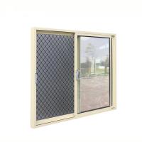 China Aluminium Double Glass Sliding Door with Stainless Steel Security Mesh 2.0mm for sale
