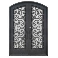 China Custom Wrought Iron Security Door 1800x2000mm Luxury Exterior Metal Entrance Door for sale