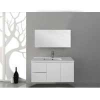 China PVC Bathroom Cabinet 890x450x480mm Wall Mounted Vanity Modern White Lacquer for sale