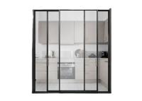 China Modern Aluminum Double Glazed Sliding Doors Push And Pull Opening for sale