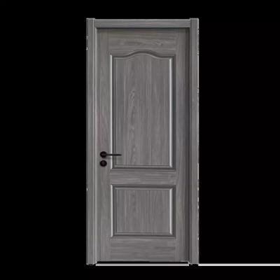 China MDF Teak Laminated Panel Melamine Room Wooden Interior Door For Apartment for sale
