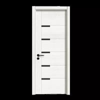 China MDF Teak Laminated Panel Melamine Room Wooden Interior Door For Apartment for sale
