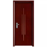 China Waterproof Customized Wooden Plywood PVC WPC Internal Room Door 45mm Thickness 2050x900mm for sale