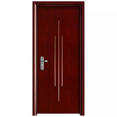 China Waterproof Customized Wooden Plywood PVC WPC Internal Room Door 45mm Thickness 2050x900mm for sale